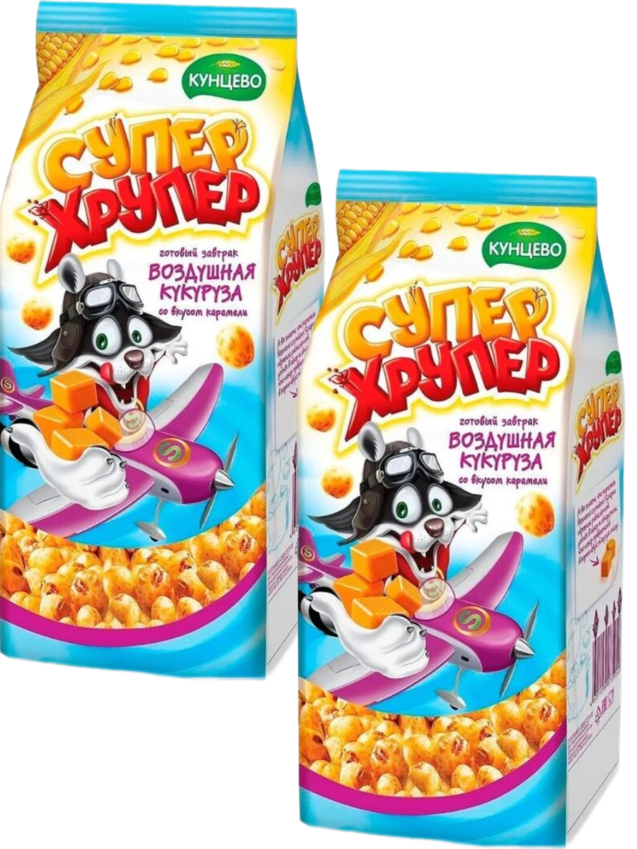 Завтрак "Воздушная кукуруза со вкусом карамели", 175гр*2шт