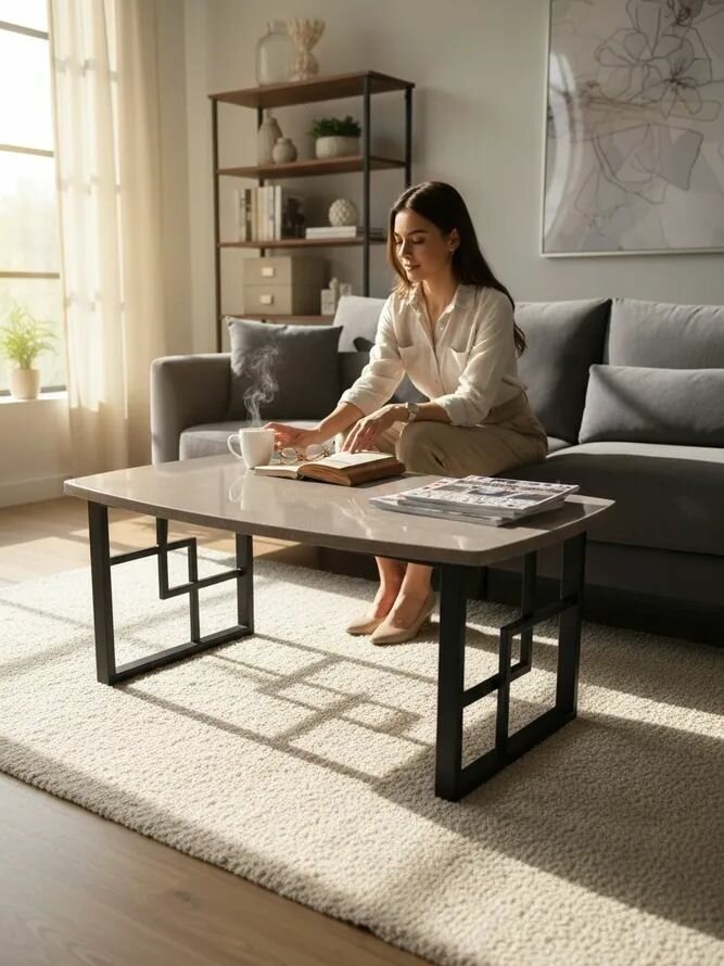 Подстолье для журнального столика Milan , Опора мебельная в стиле лофт , опора для прикроватной тумбы