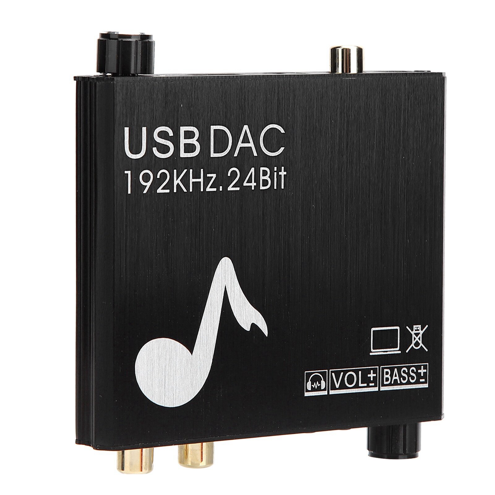 Конвертер AY107 DAC Digital-to-Analog Аудио RCA 3.5mm Коаксиальный Оптический, Материал Металл, Поддержка Формата PCM, Частота Диапазона 20Hz-20KHz-0.2db, SNR -100DB, THD + N 10Hz-20KHz 0.25-0.065%, Частота Дискретизации 32-192 KHz, Разрядность 16-24