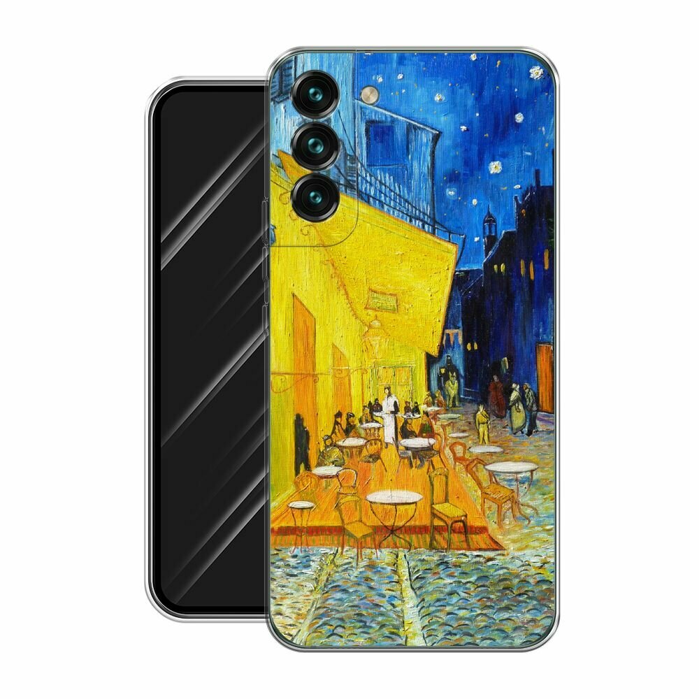 Чехол на Samsung Galaxy S22 / Самсунг Галакси S22 с принтом "Ван Гог Желтый дом" — фото 1