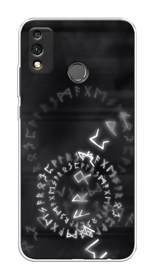 Силиконовый чехол на Honor 9X Lite / Хонор 9X Лайт с принтом руны