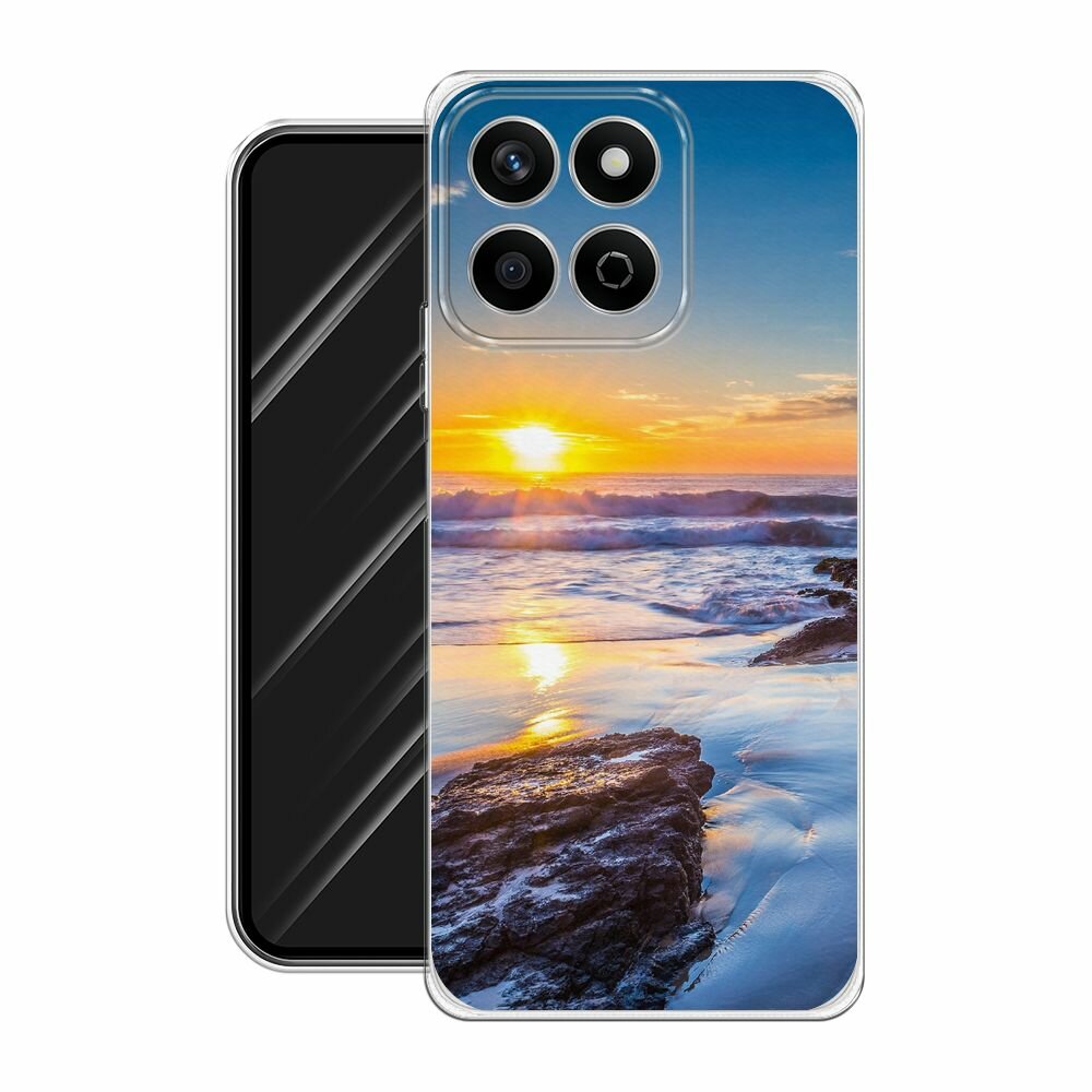 Силиконовый чехол на Honor X7c / Хонор X7c с принтом "Восход 6" — фото 1