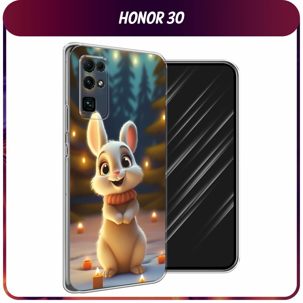 Чехол на Honor 30 / Хонор 30 с принтом "Кролик среди свечей"