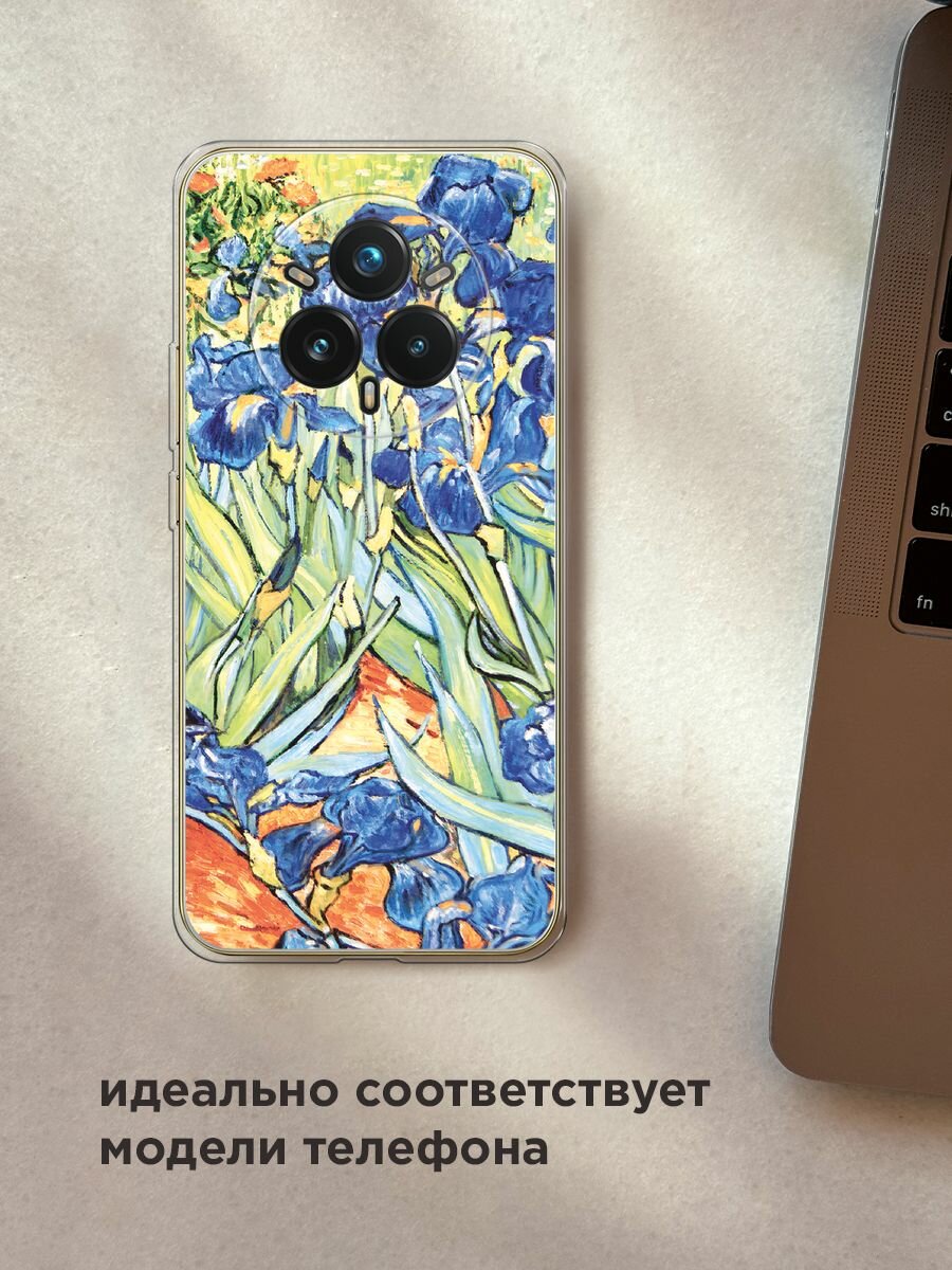 Чехол на Realme 14 Pro+ / Реалми 14 Про+ с принтом "Ирисы Ван Гог" — фото 1