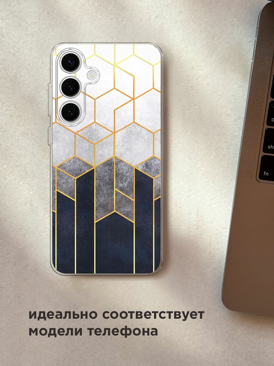 Чехол на Samsung Galaxy S25 FE / Самсунг S25 Фе с принтом "Черно-белая мозаика" — фото 1