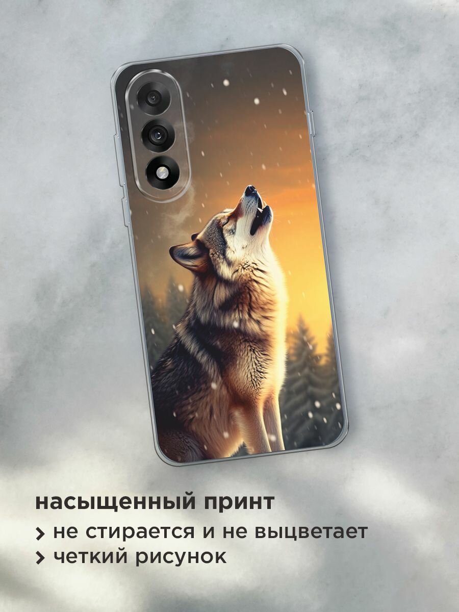 Чехол на OnePlus Nord 5 / Ван Плас Норд 5 с принтом "Воющий волк" — фото 1