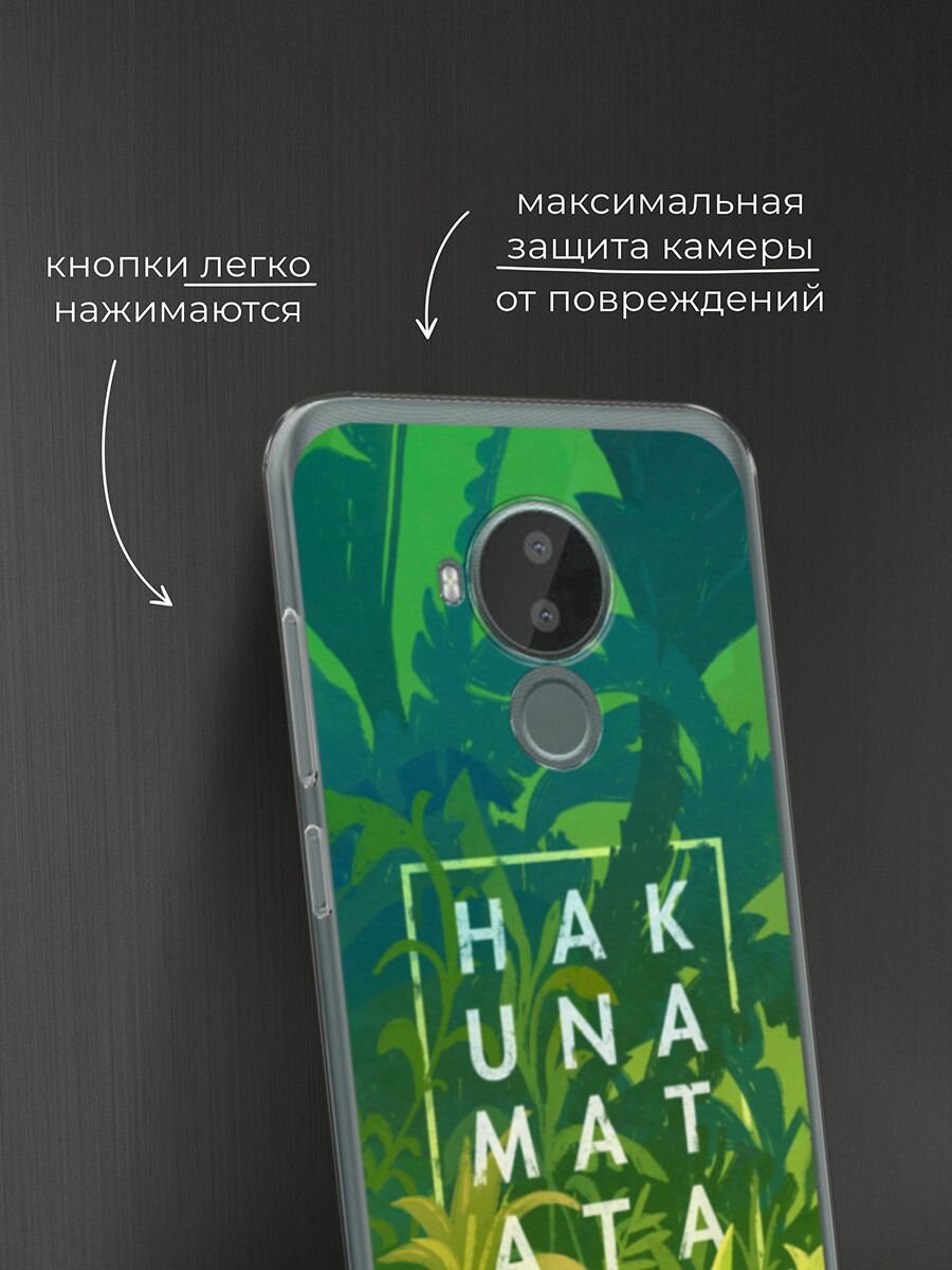 Силиконовый чехол на Nokia C30 / Нокия C30 с принтом "Акуна матата" — фото 1
