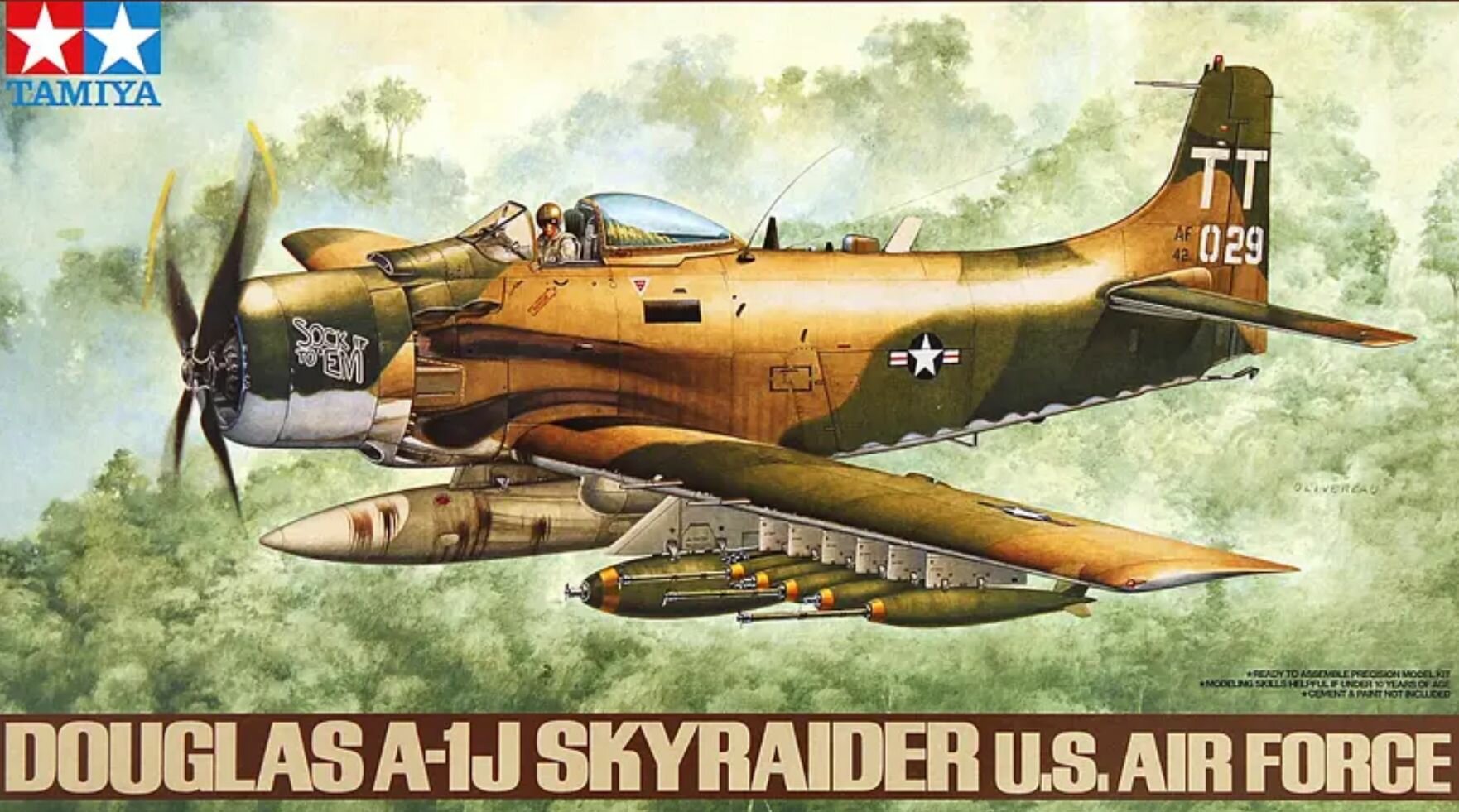 Tamiya 61073 1/48 Douglas A-1J Skyraider Модель самолета ВВС США