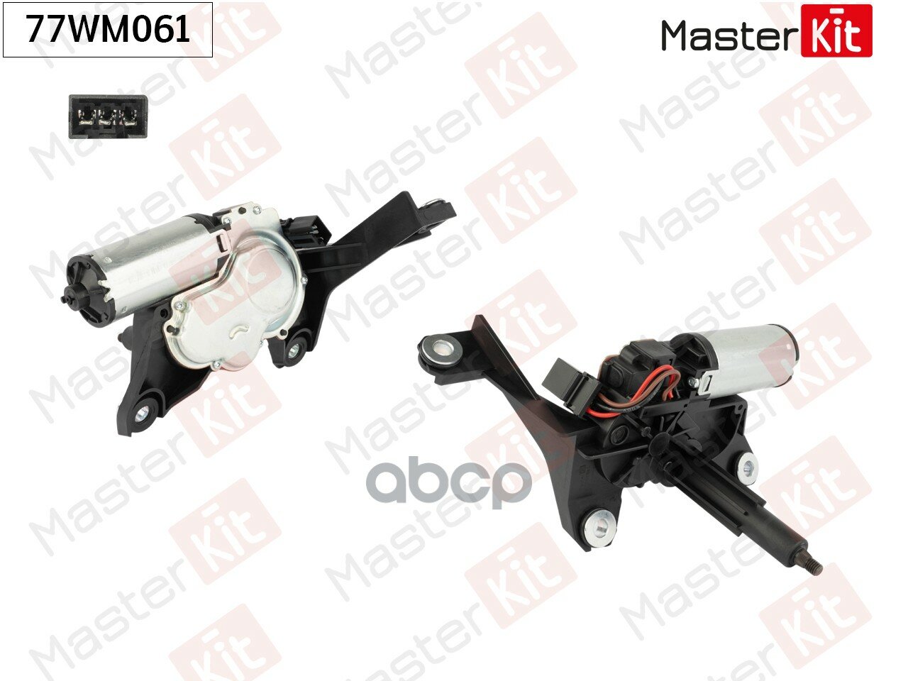 Мотор стеклоочистителя зад. Opel Astra G(T98), Vectra B(J96), Zafira A(T98) 95-09 MasterKit арт. 77WM061