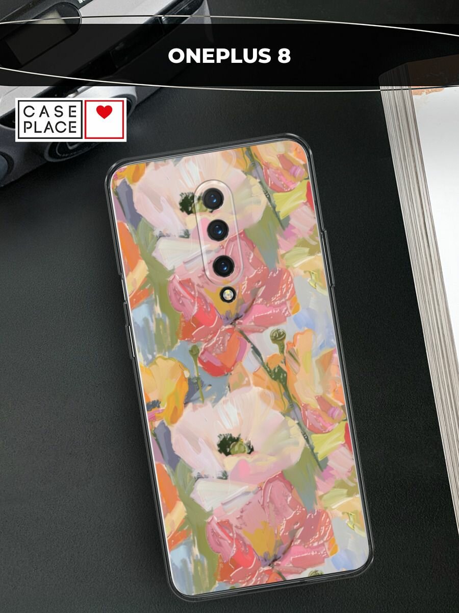 Чехол на OnePlus 8 / ВанПлас 8 с принтом "Акварельные анемоны"