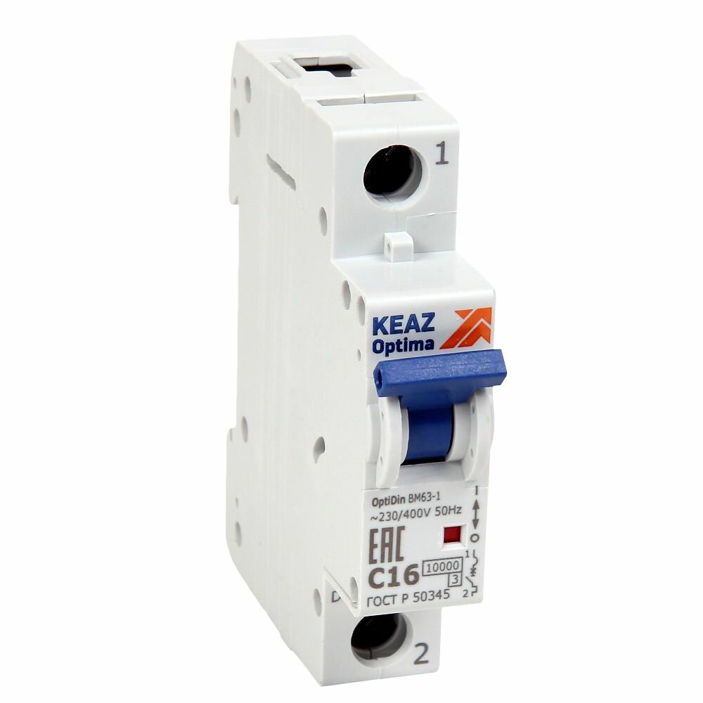 Выключатель автоматический КЭАЗ однополюсный, 25А, расцепитель C, 10кА, AC