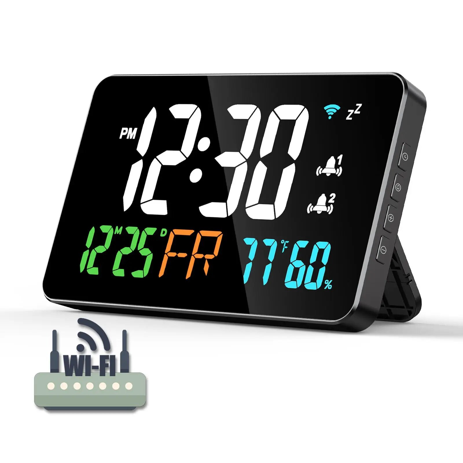 Умные часы с датчиком температуры и влажности Temperature Humidity Display Clock