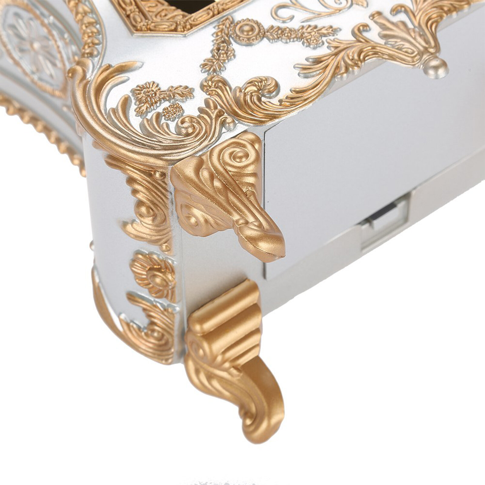 Пластиковые настольные часы в винтажном стиле, антикварные декоративные настольные будильники для дома и отеля (белые)