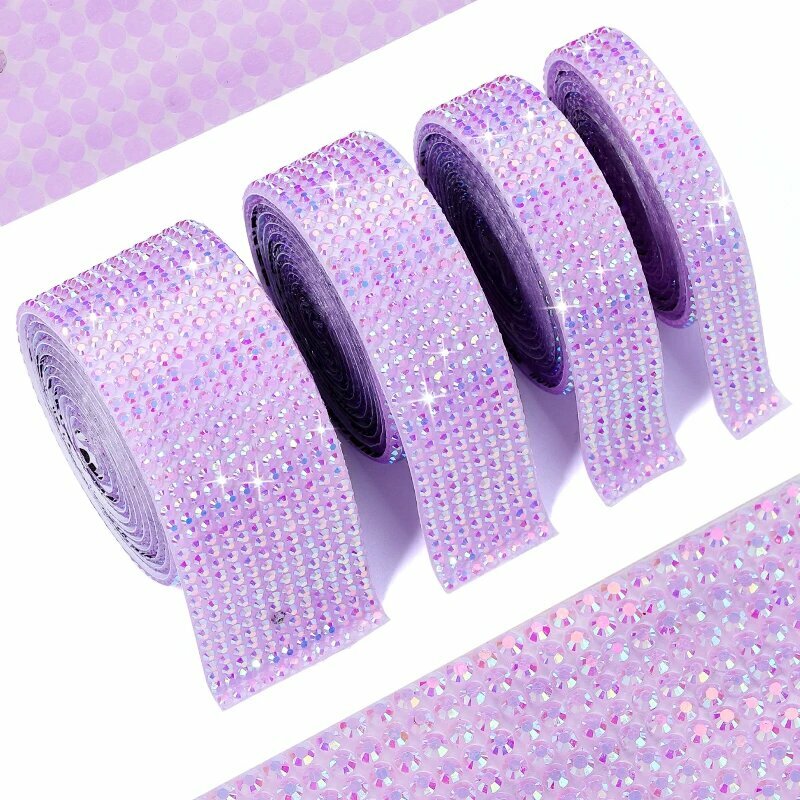 Ленточка со стразами DUCrystal, 27 мм, Lt-purple AB