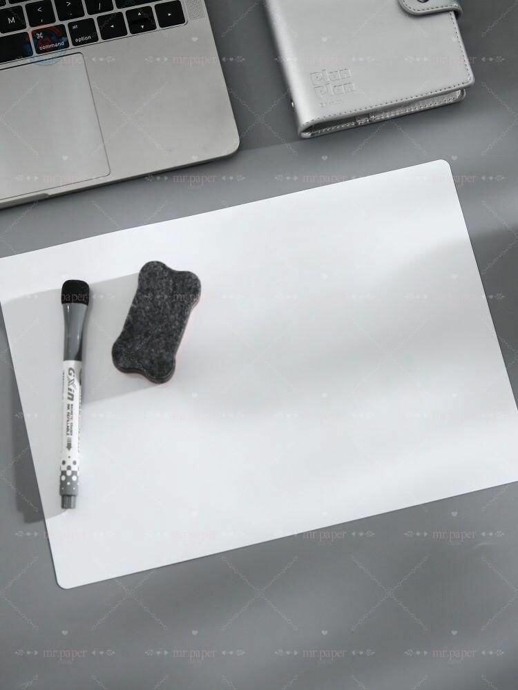 Магнитный планинг Mr.paper A4 с ручкой и ластиком для заметок и напоминаний, стираемая доска для холодильника и офиса