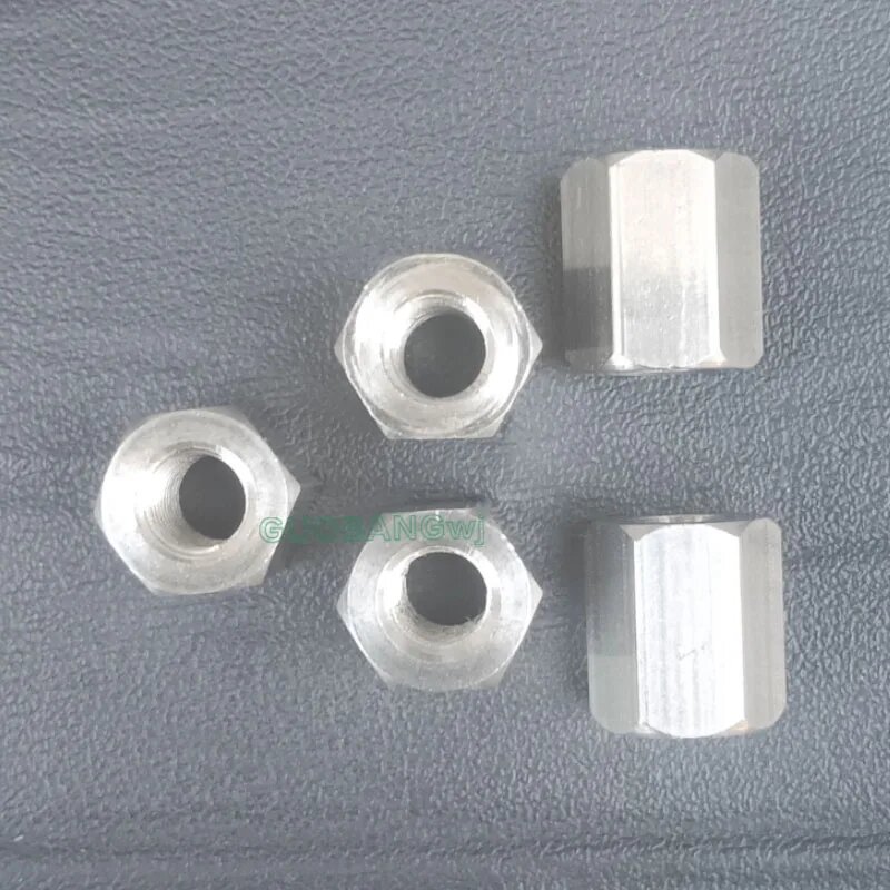 Двухпроходная шестигранная шпилька из нержавеющей стали 304 M4x6x10mm 2 Pcs