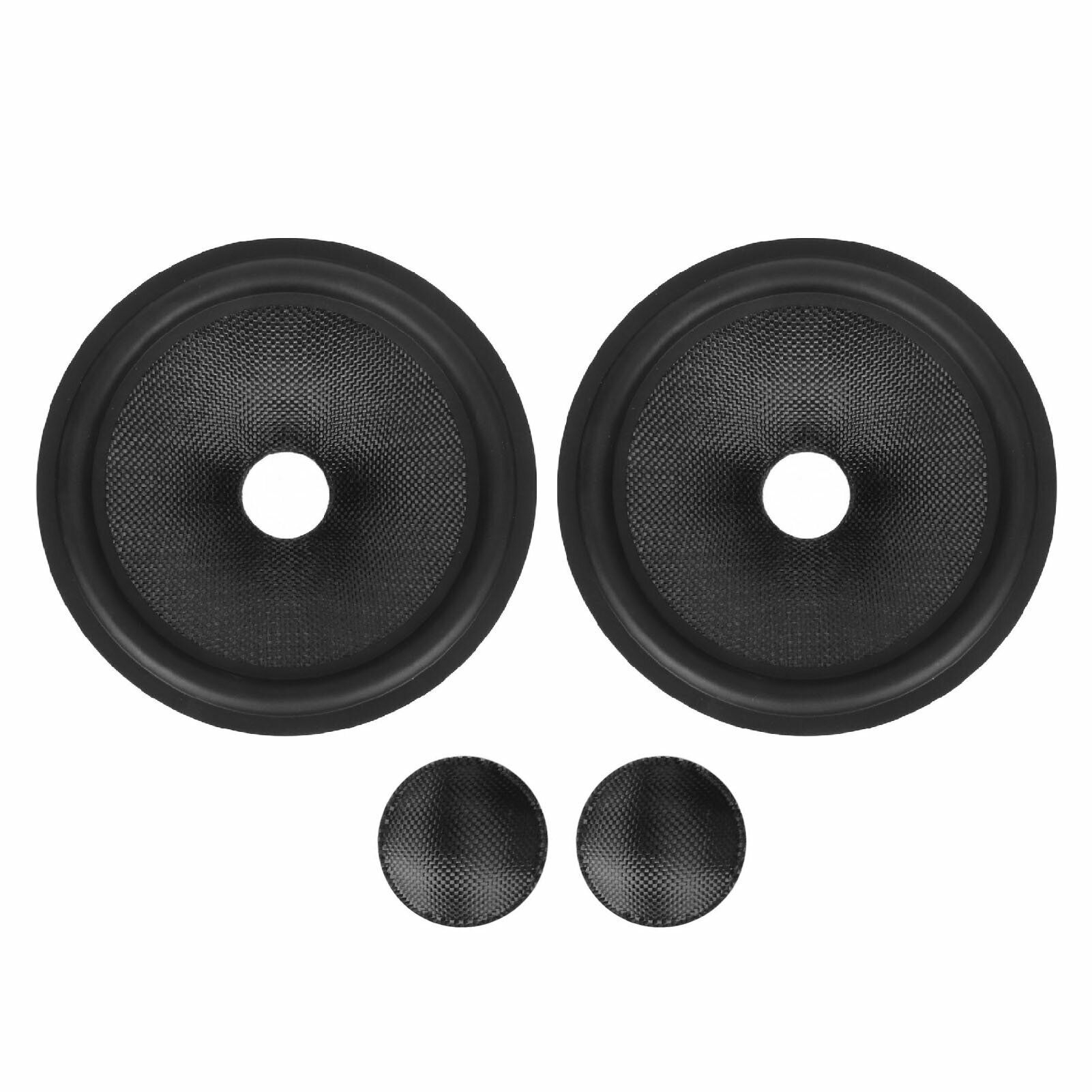 2 бумажных диффузора для динамиков с внутренним диаметром 1,4 дюйма и резиновым подвесом, для 8-дюймового сабвуфера или барабанного динамика (запасные части).