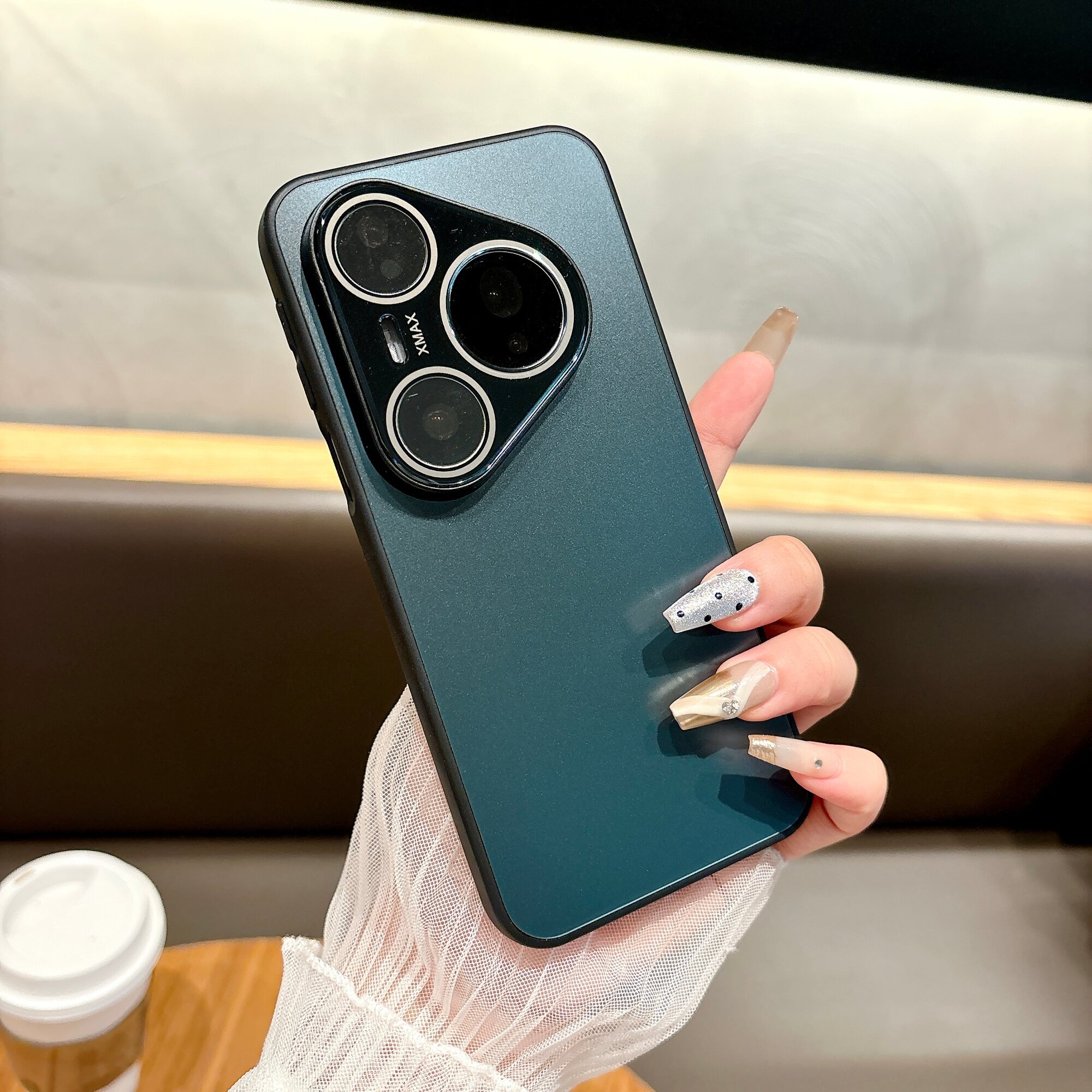Чехол Для Huawei Pura 80 Ultra / Хуавей Пура 80 ультра, soft touch, чехол-кардиомонитор, поликарбонат (PC), защита камеры, ударопрочный, усиленные углы, Huawei, Huawei Pura 80 Ultra, black,