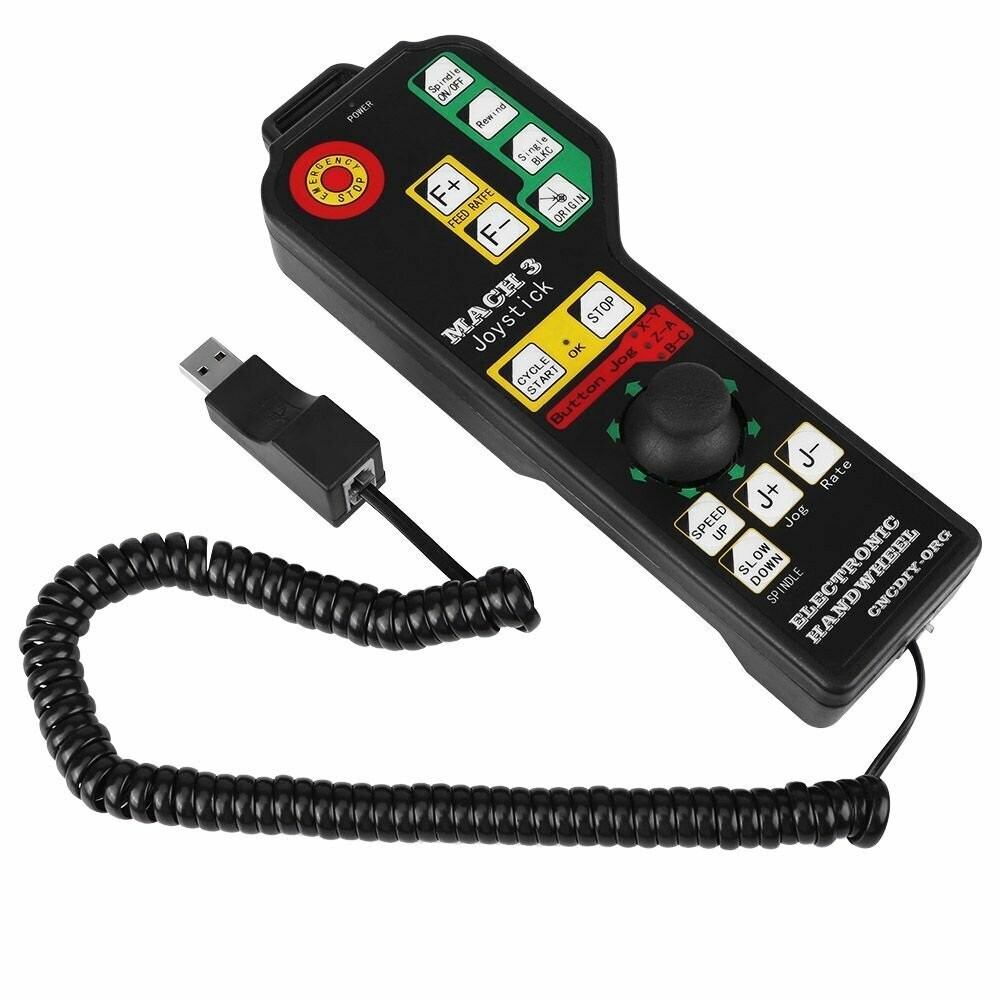 Гравировальный станок с ЧПУ, ручной контроллер, USB-разъем, 6-осное управление для Mach3