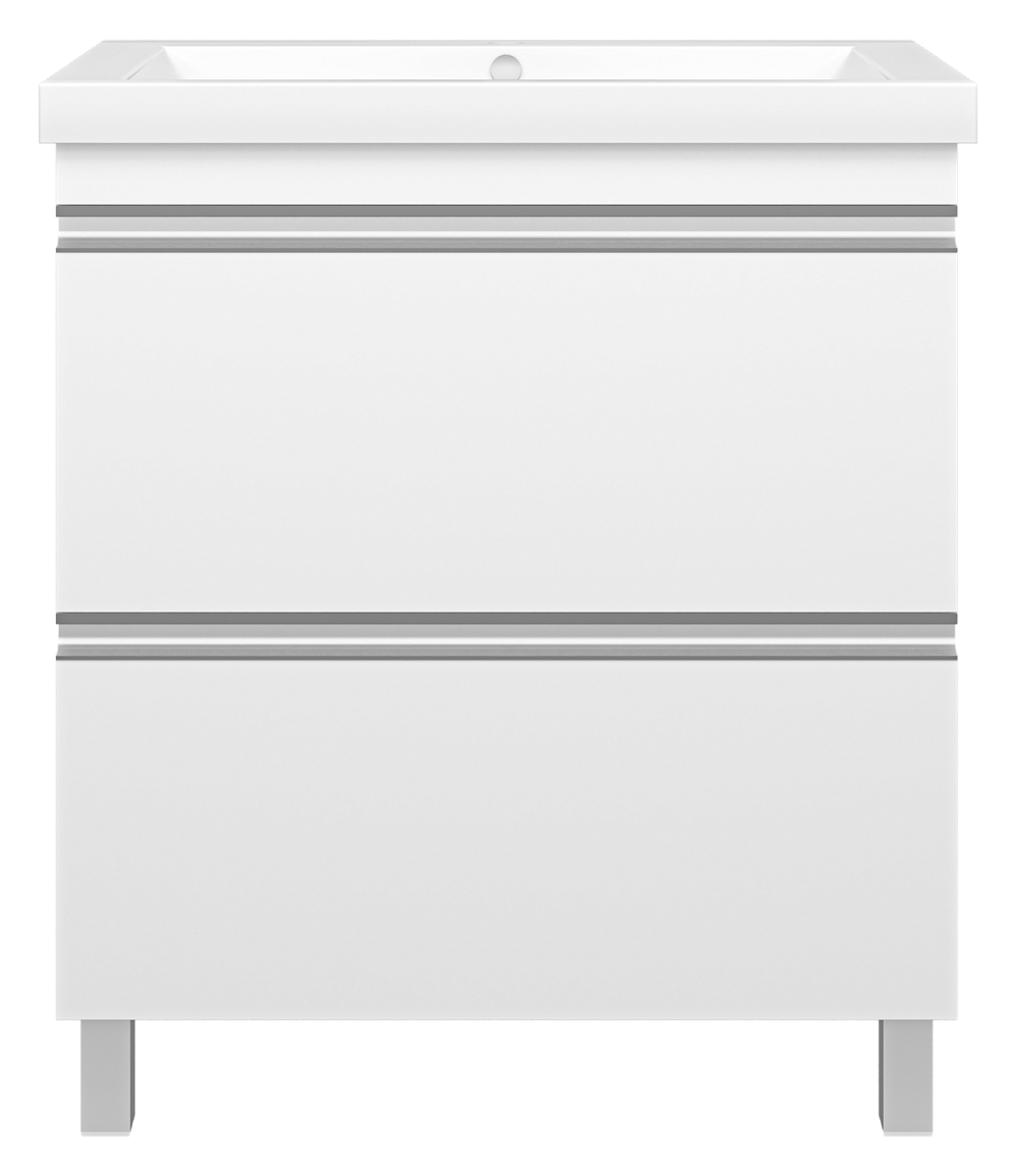 Тумба с раковиной Misty Ингрид - 75 П-Инг-01075-012Я белая