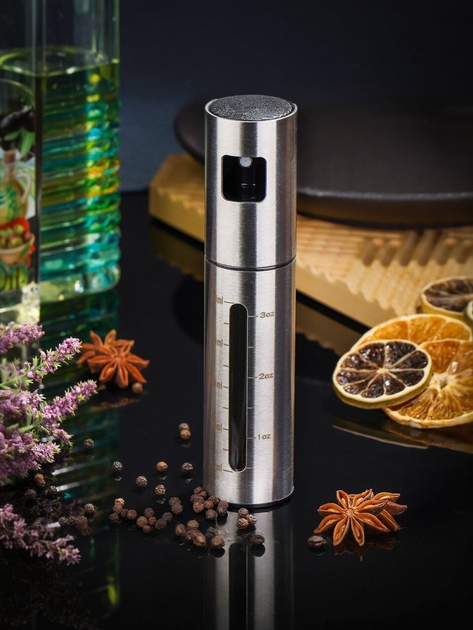 Дозатор-спрей для масла стекло, нержавеющая сталь, 100 мл, Y4-7170