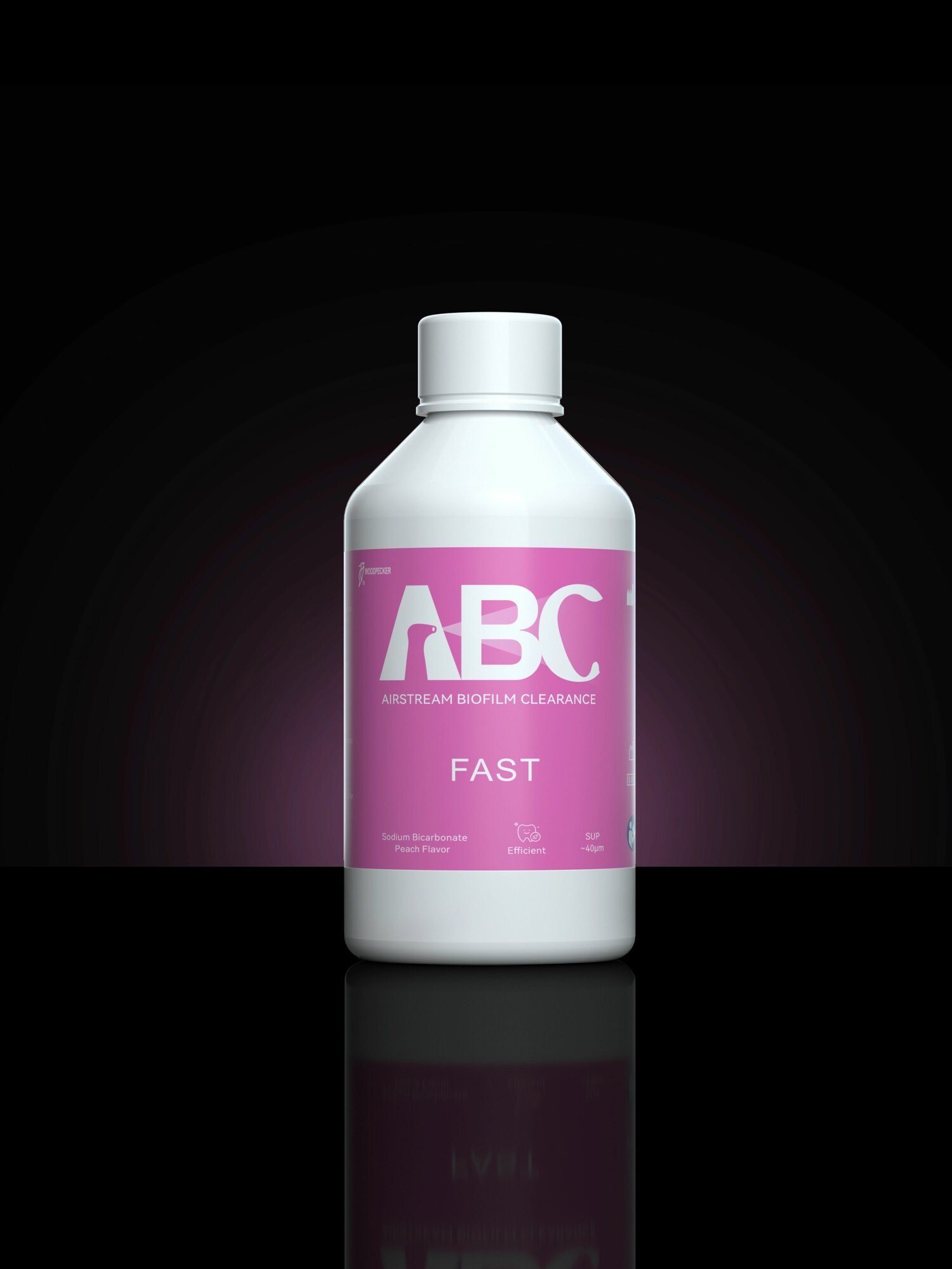 PT-S1 Fast порошок для Air-Flow со вкусом персика, на основе бикарбоната натрия, размер частиц 65 микрон, 300 г.