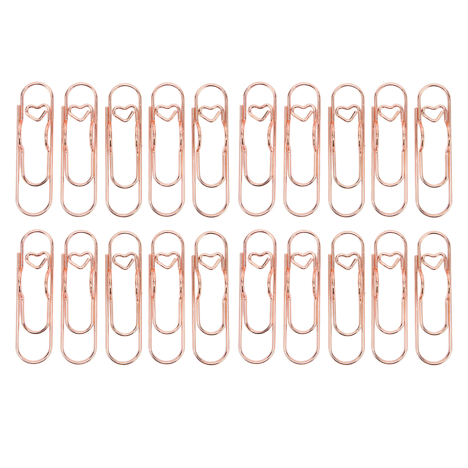 20 металлических зажимов для ручек, закладки, скрепки для бумаги, держатель для канцелярских принадлежностей для блокнотов и книг, цвет розовое золото.
