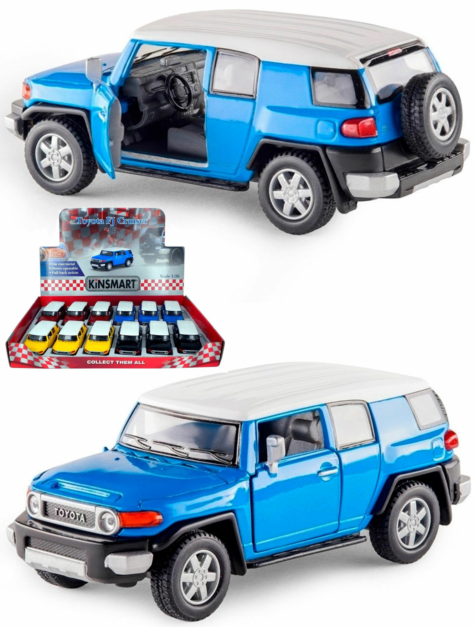 Модель машины KINSMART Toyota FJ Cruiser blue