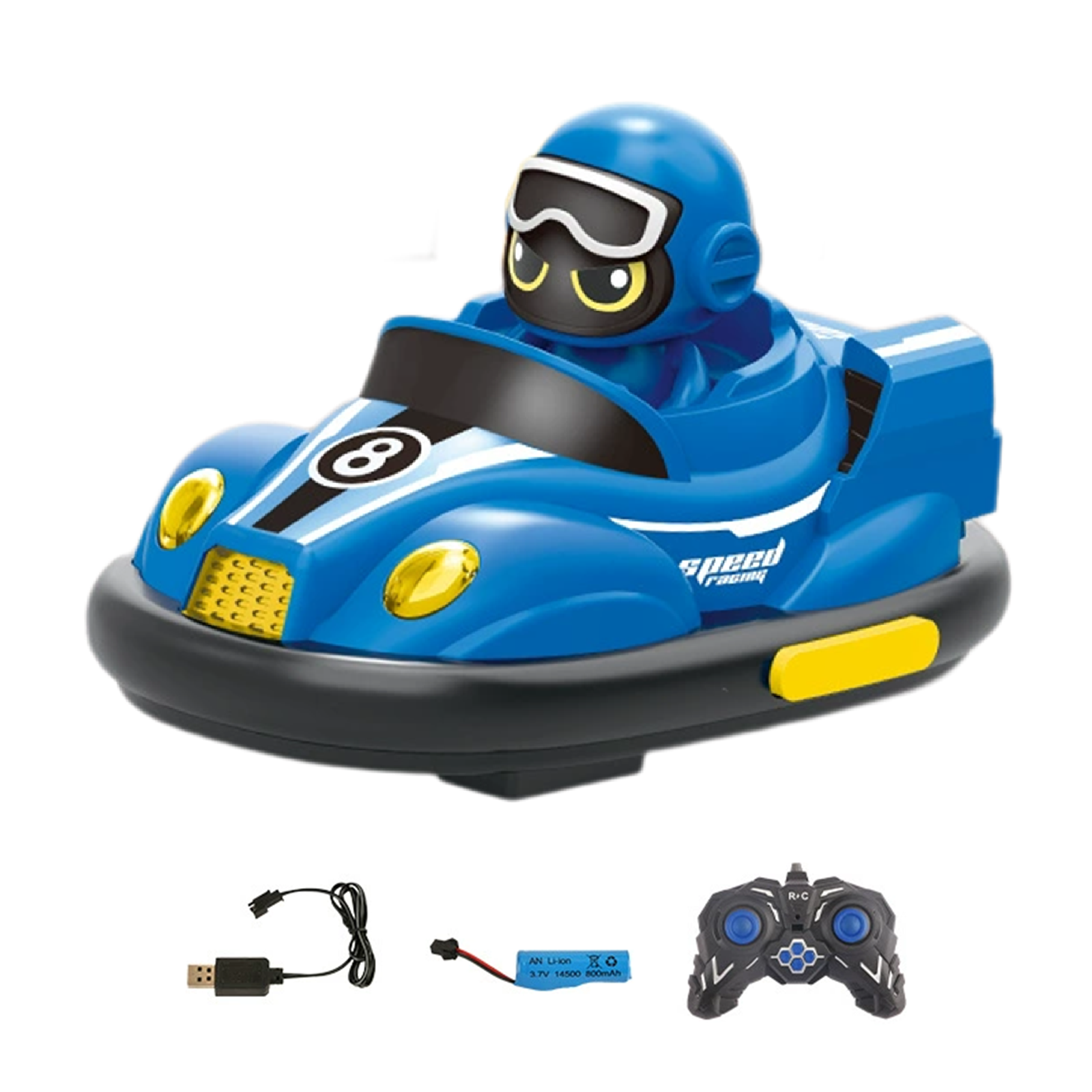 Игрушка машинка-карт дрифт-бамперная с дистанционным управлением 2.4ГГц, цвета темно-синий/огненно-красный, размер корпуса 20.5см длина 12.5см ширина 11.6см высота, размер пульта 12см длина 8.5см ширина 3.5см высота, материал пластик и электронные