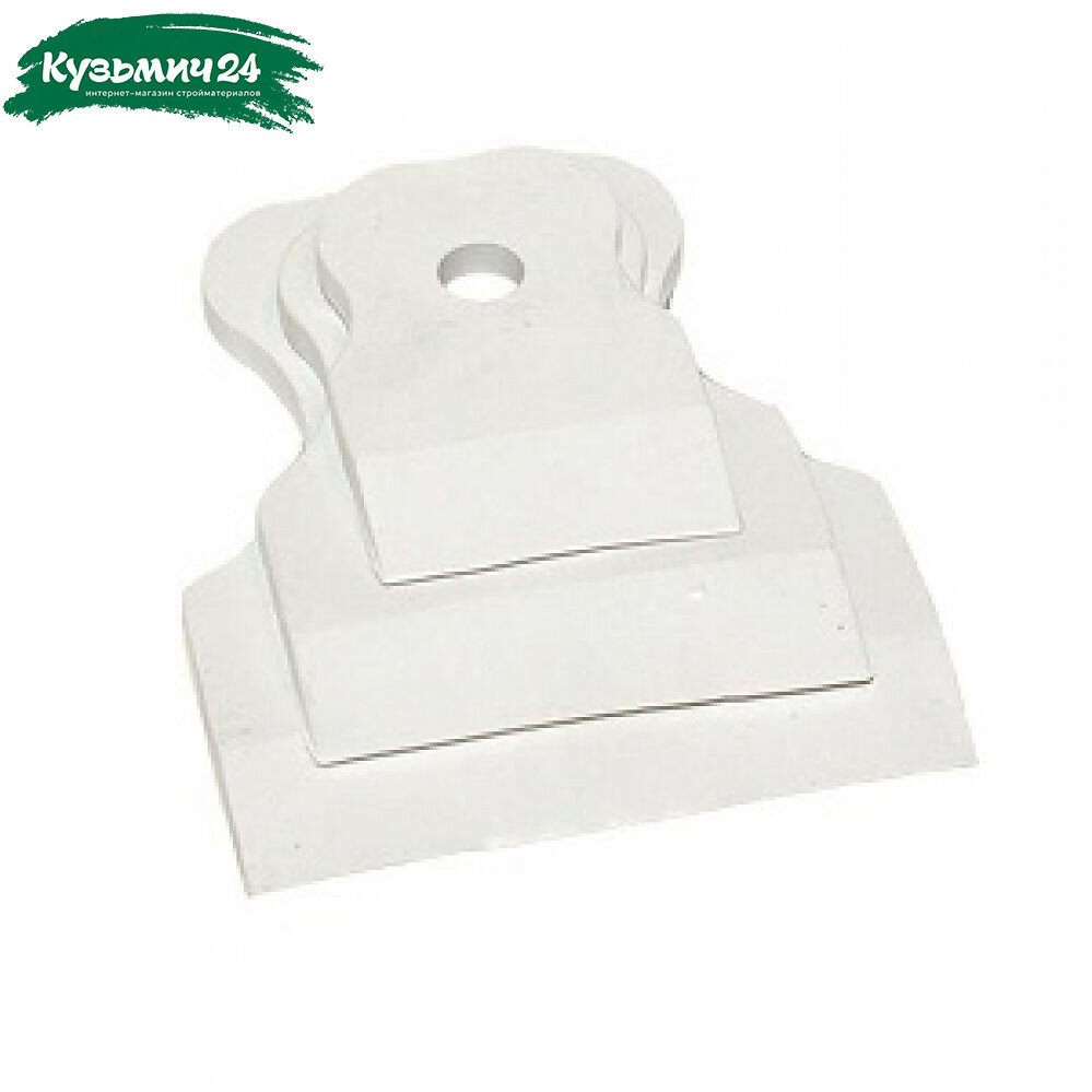 Шпатель 888 резиновый 60мм белый, 4 шт