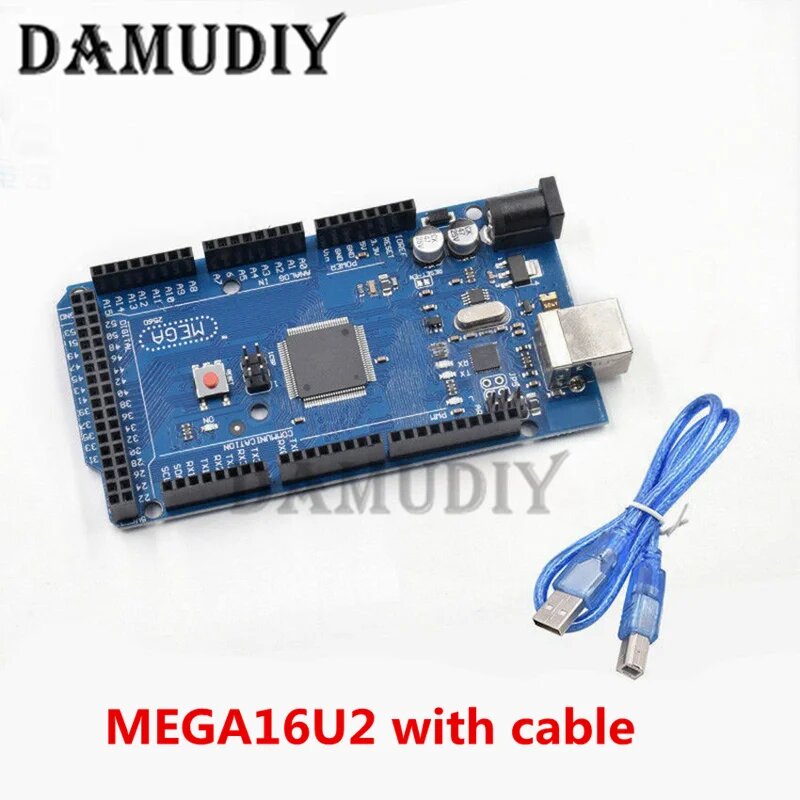 MEGA2560 плата Arduino Синий, MEGA16U2 with cable
