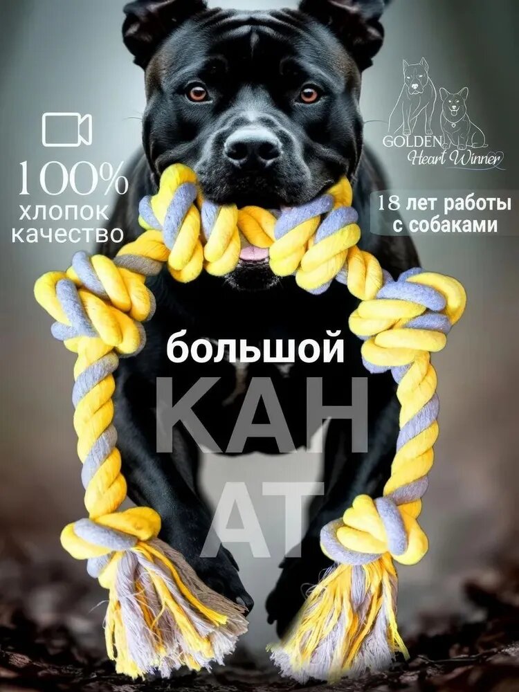 Игрушка канат для собак крупных пород 60 см