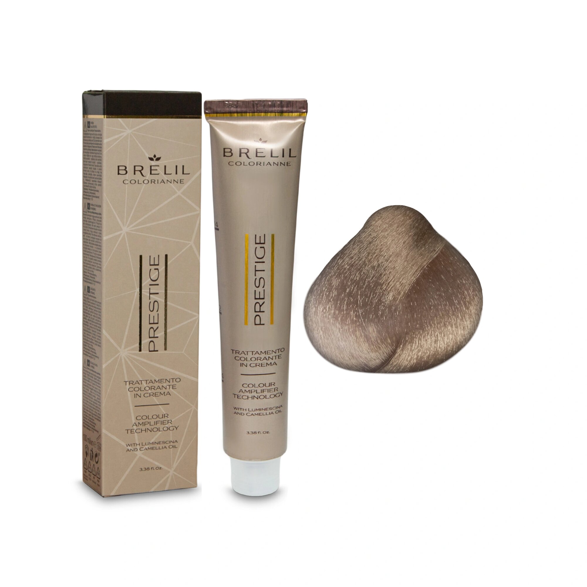 Краска для волос Brelil Colorianne Prestige 100.2, крем-краска, с коэнзимом, низкоаммиачная, 100мл