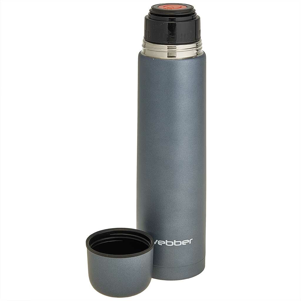 Термос для напитков Webber BE-18005T из нержавеющей стали, 1 л, серый