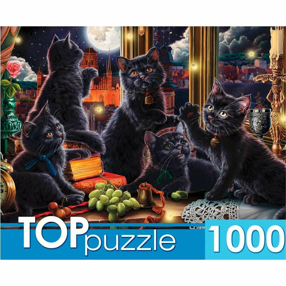 Пазл 1000 черные котята И светлячки