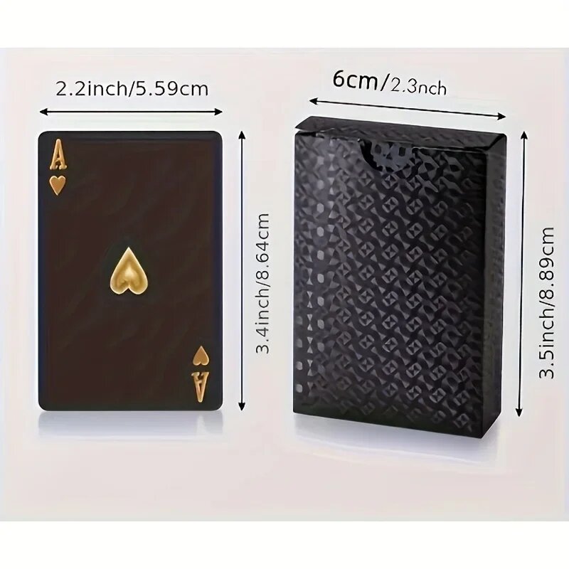 Водонепроницаемые игральные карты Black & Golden Foil