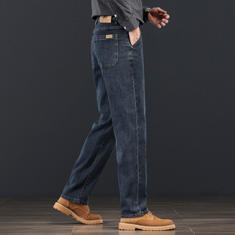 Слим тапер джинсы Rong Прямые весенне-осенние джинсы мужские новинки ретро мужские брюки, Размер_28