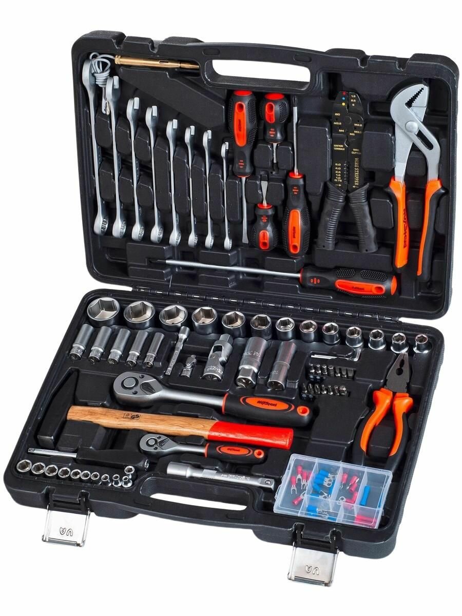 Набор инструментов для автомобиля в чемодане "AV Steel" 99 предм. 1/4",1/2" профессион.