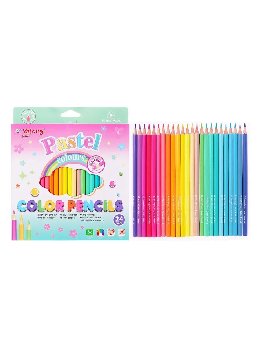 Карандаши 24 цвета Пастель