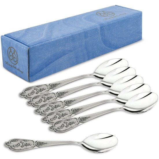 Комплект Мстерский Ювелир чайных ложек "Весна" с чернью 6 пр. МС0200606