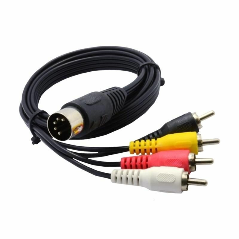 Кабель-адаптер для аудиооборудования DIN 5P male-4RCA male-0,3 м