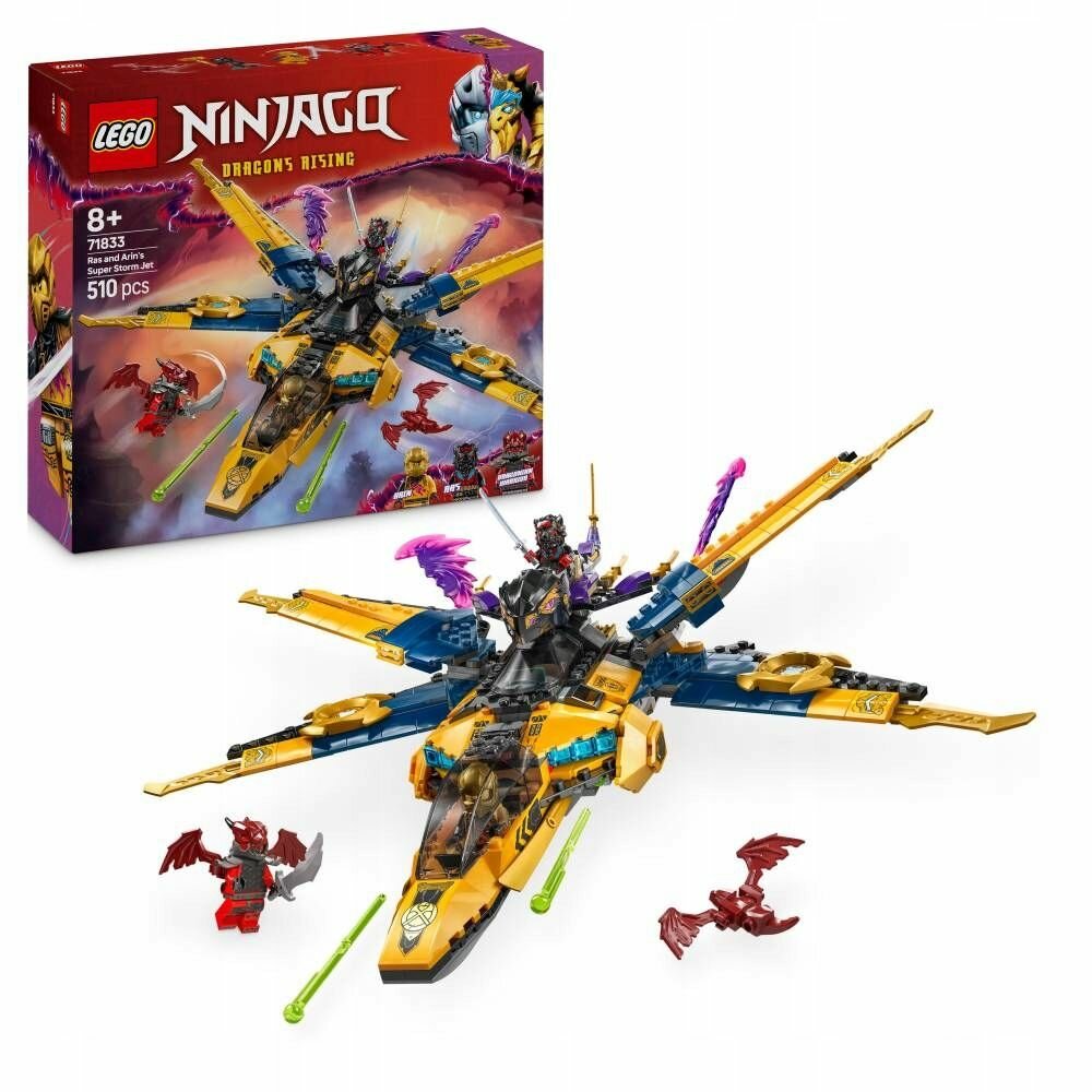 Конструктор LEGO Ninjago - Штормовой суперреактивный самолет Раса и Арины - Лего Ниндзяго 71833