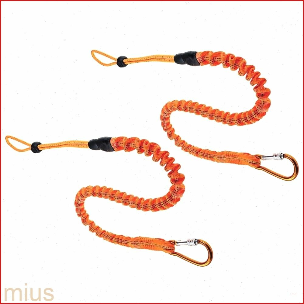 2шт Нейлоновый шнур для инструментов, веревка с пружинным винтовым замком, карабин для защиты от падения, страховочный трос, шнур для инструментов