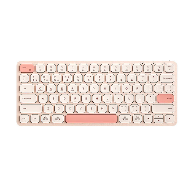 Клавиатуры BOW 1722631, Tea cheese-wireless dual bluetooth single keyboard charging, multicolor