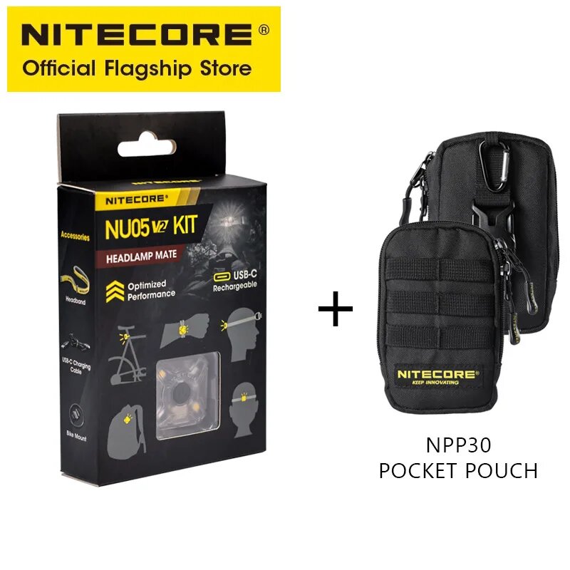 NITECORE NU05 V2 Налобный фонарь NU05 V2 kit x NPP30