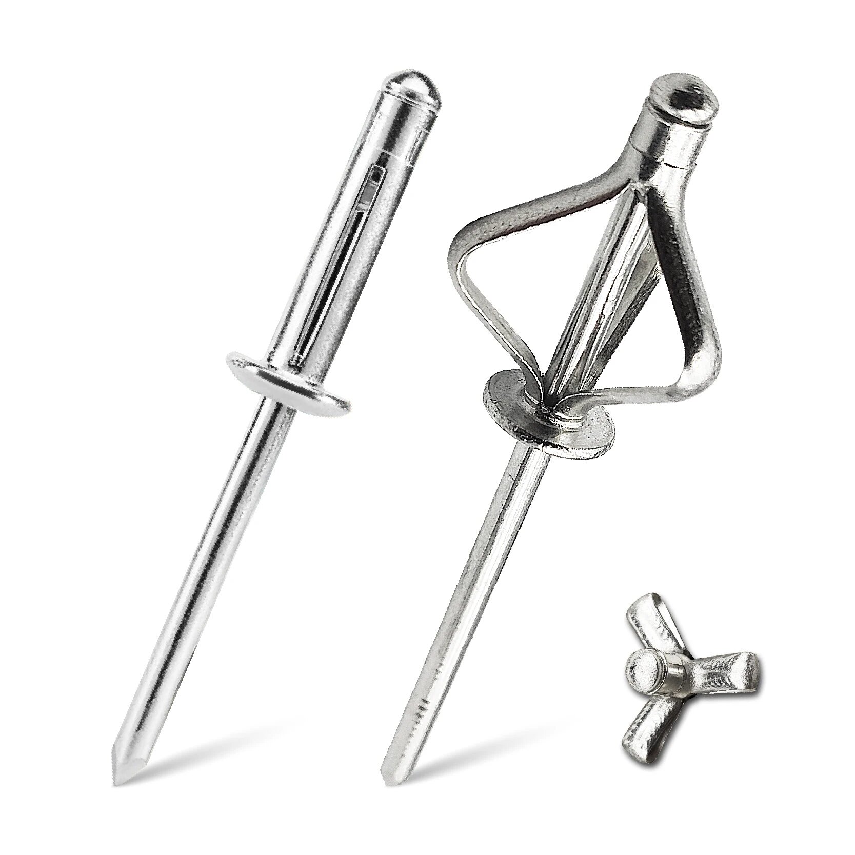 Тройные заклепки 500 шт, 4.0x21mm, алюминиевые