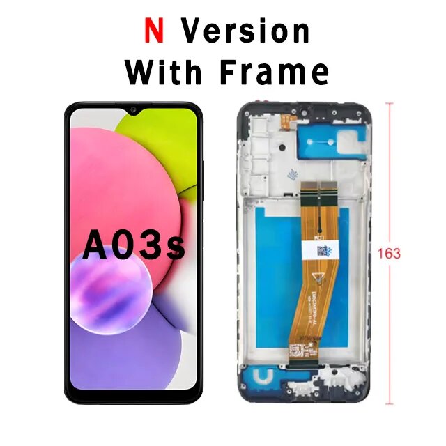 6,5-дюймовый дисплей для Samsung Galaxy A03s, ЖК-дисплей, преобразователь сенсорного экрана в сборе для Samsung A03s A037F A037M, запасные части