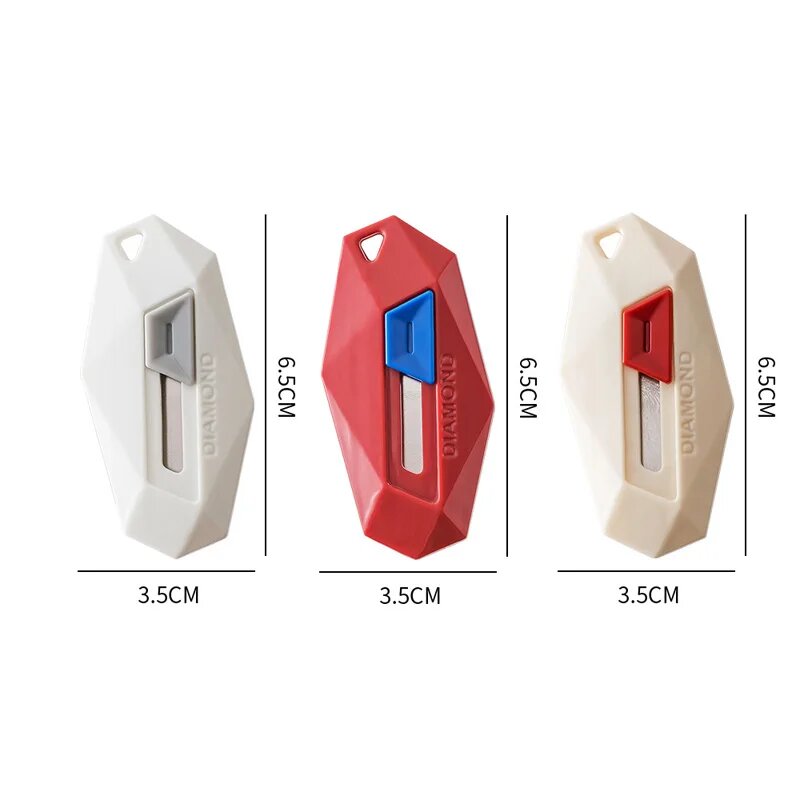 Набор Из 3 Мини-резаков Для Бумаги: Безопасный Портативный Нож С Круглым Лезвием Для Вскрытия Коробок И Резки Обоев