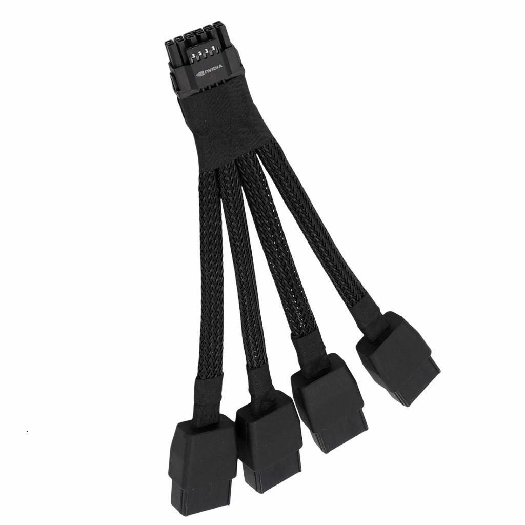 Кабель питания видеокарты с разъемом 4X 8PIN и разъемом 16PIN 15 см