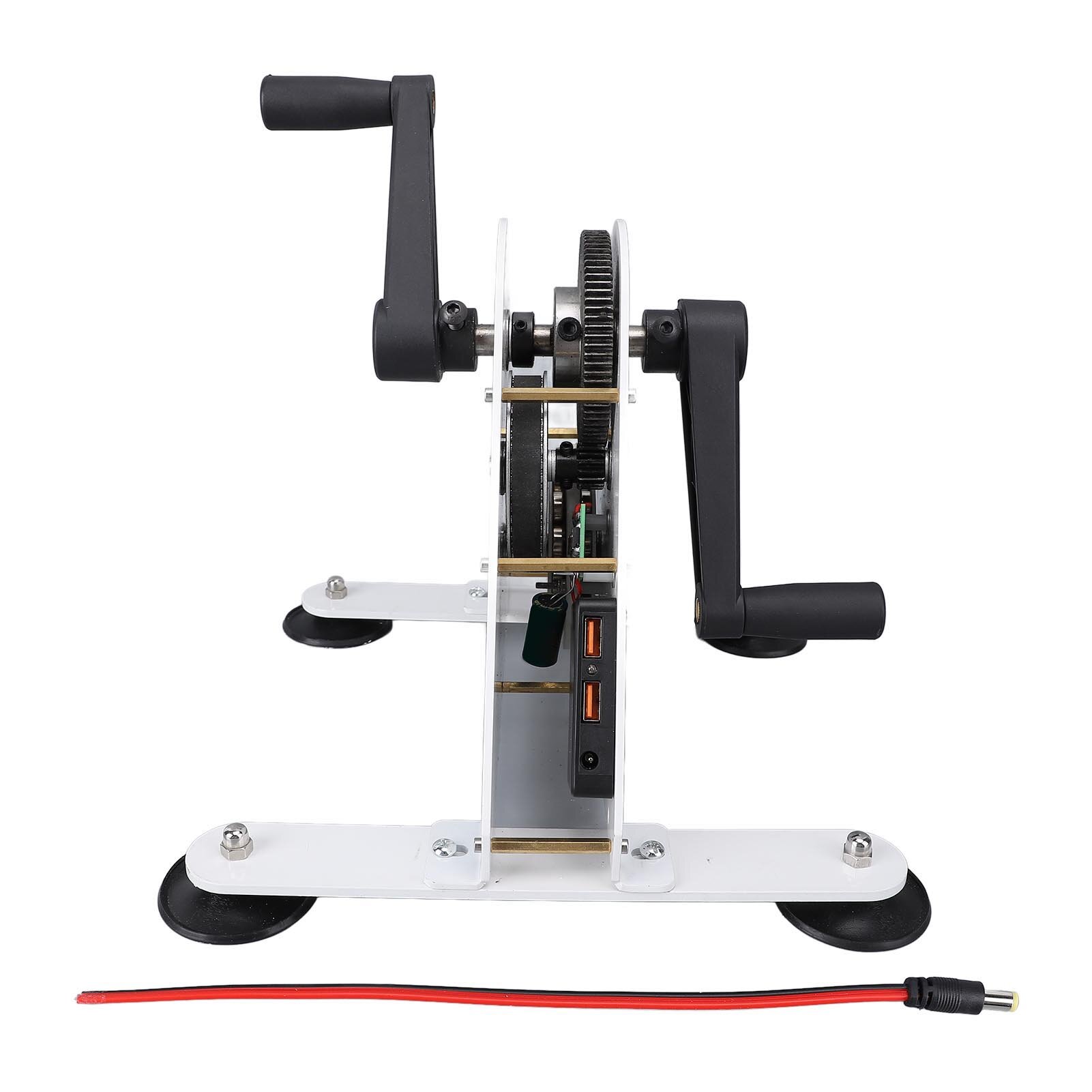 Педальный Генератор мощностью 50 Вт с Портативной Рукояткой с 2 USB-Портами и интерфейсом постоянного тока 1-35 В для Дома на открытом воздухе